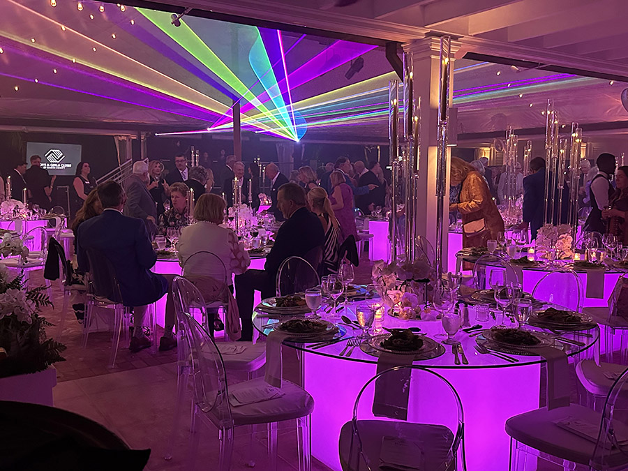 Light up tables Florida Furniture Rental
